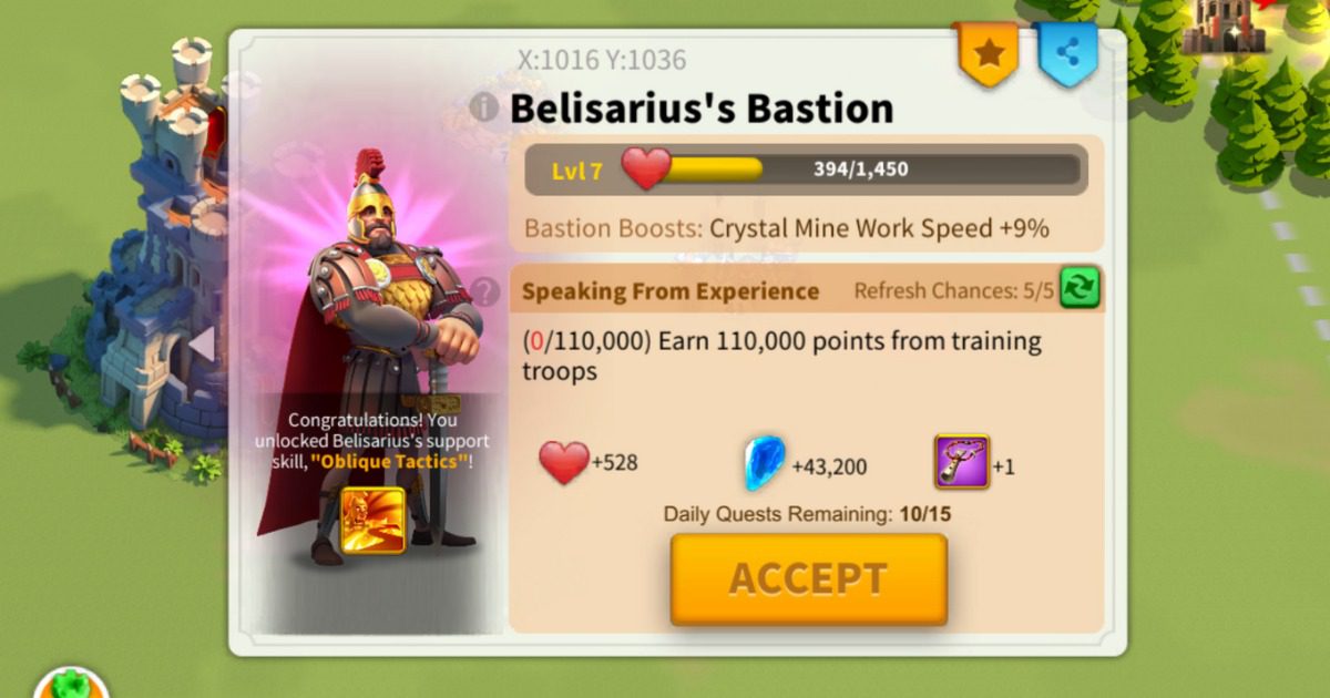 Crystals Guide and Technology Levelling Order - Season of Conquest