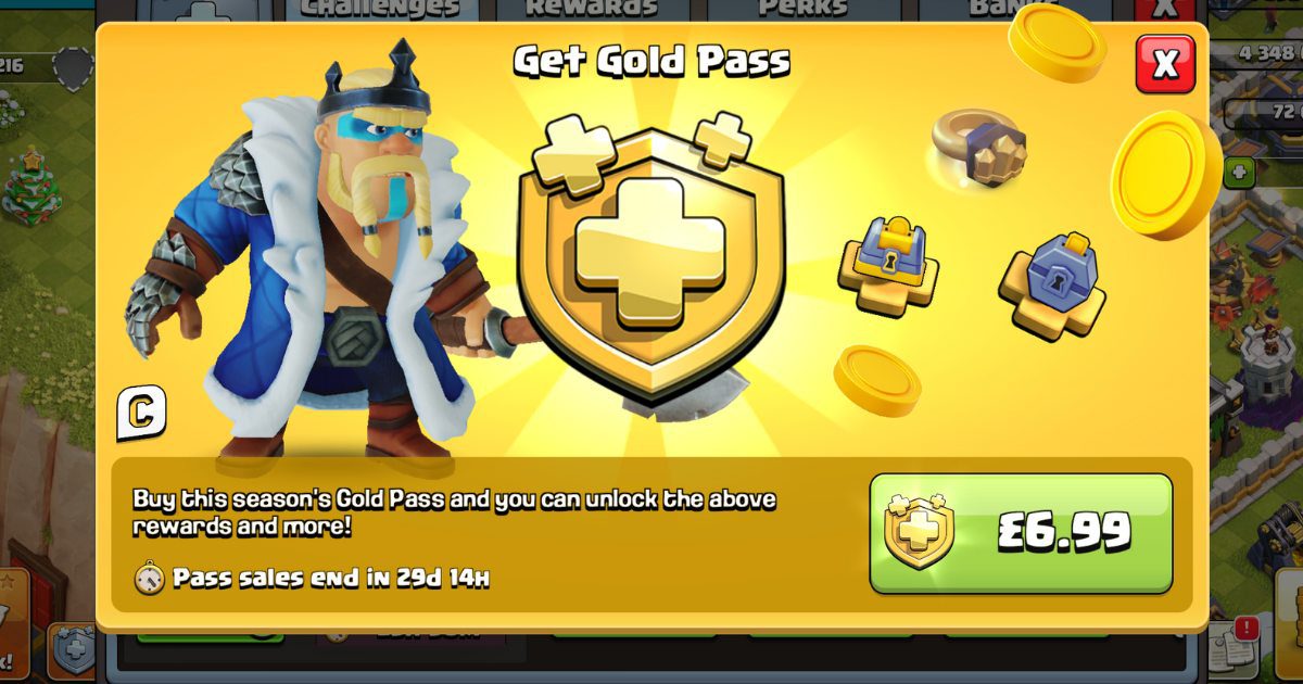 Clash of Clans January 2024 - Gold Pass Season