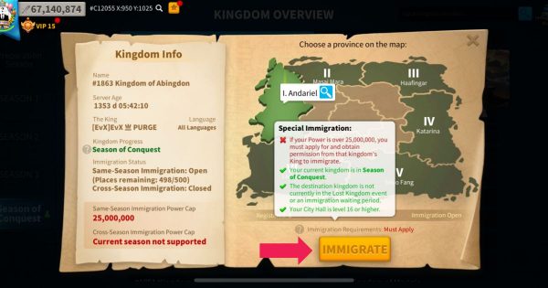 Rise of Kingdoms - Migration and Passport Guide