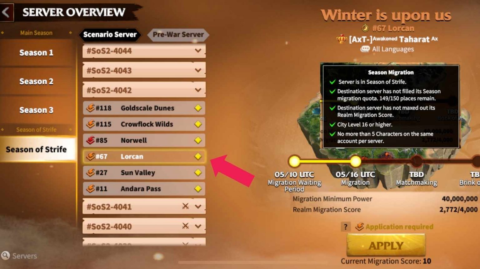 Call of Dragons - Migration, Permits & Changing Servers Guide